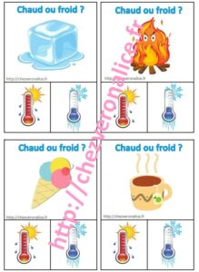 Activités chaud froid - Chez Veronalice