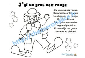 Coloriage j'ai un gros nez rouge - Chez Veronalice