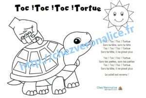 coloriage Toc Toc Toc Tortue - Chez Veronalice
