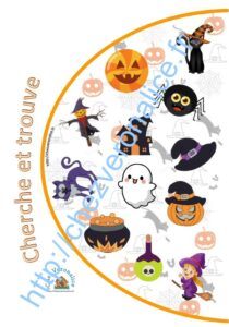 cherche et trouve halloween - Chez Veronalice